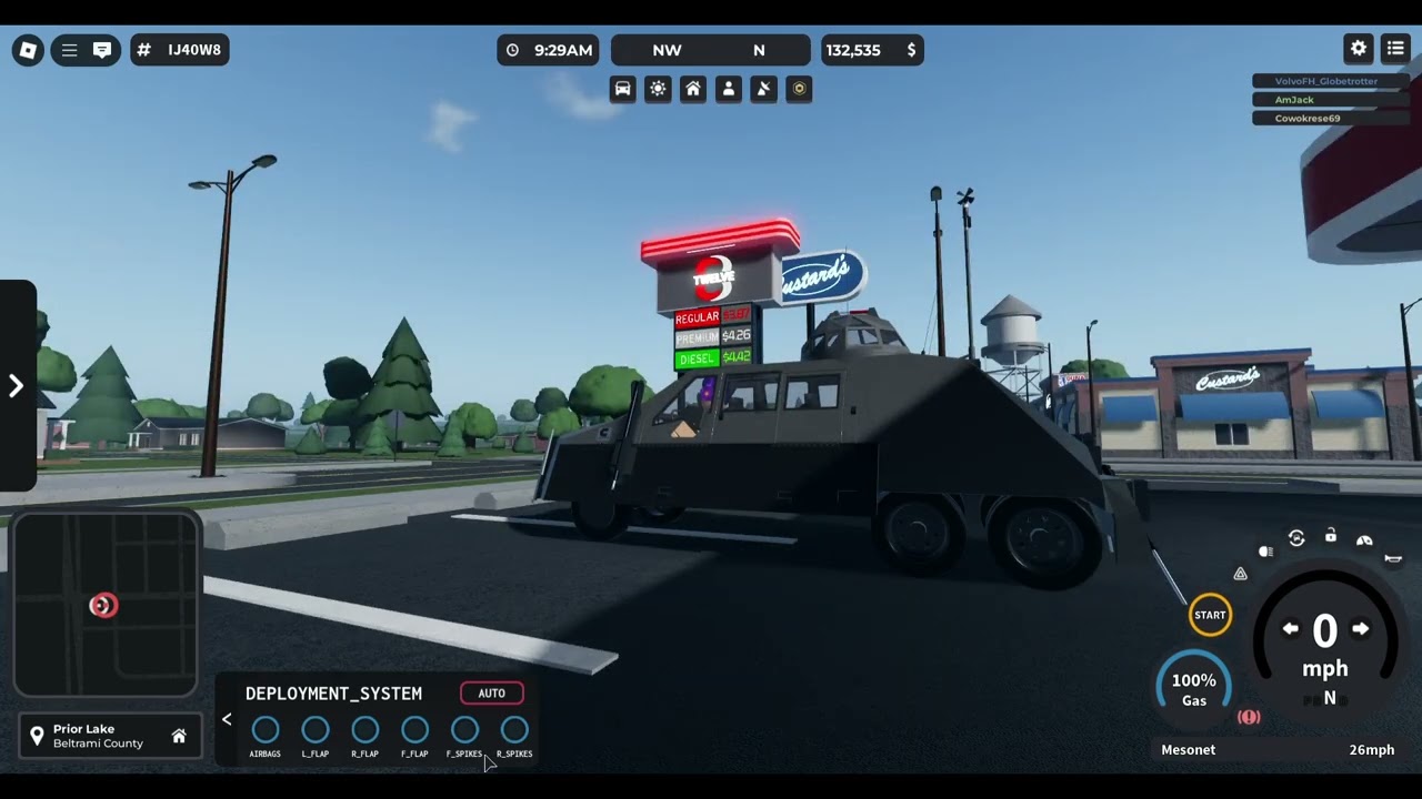 How to drive a deployed TIV 2 in Roblox Twisted