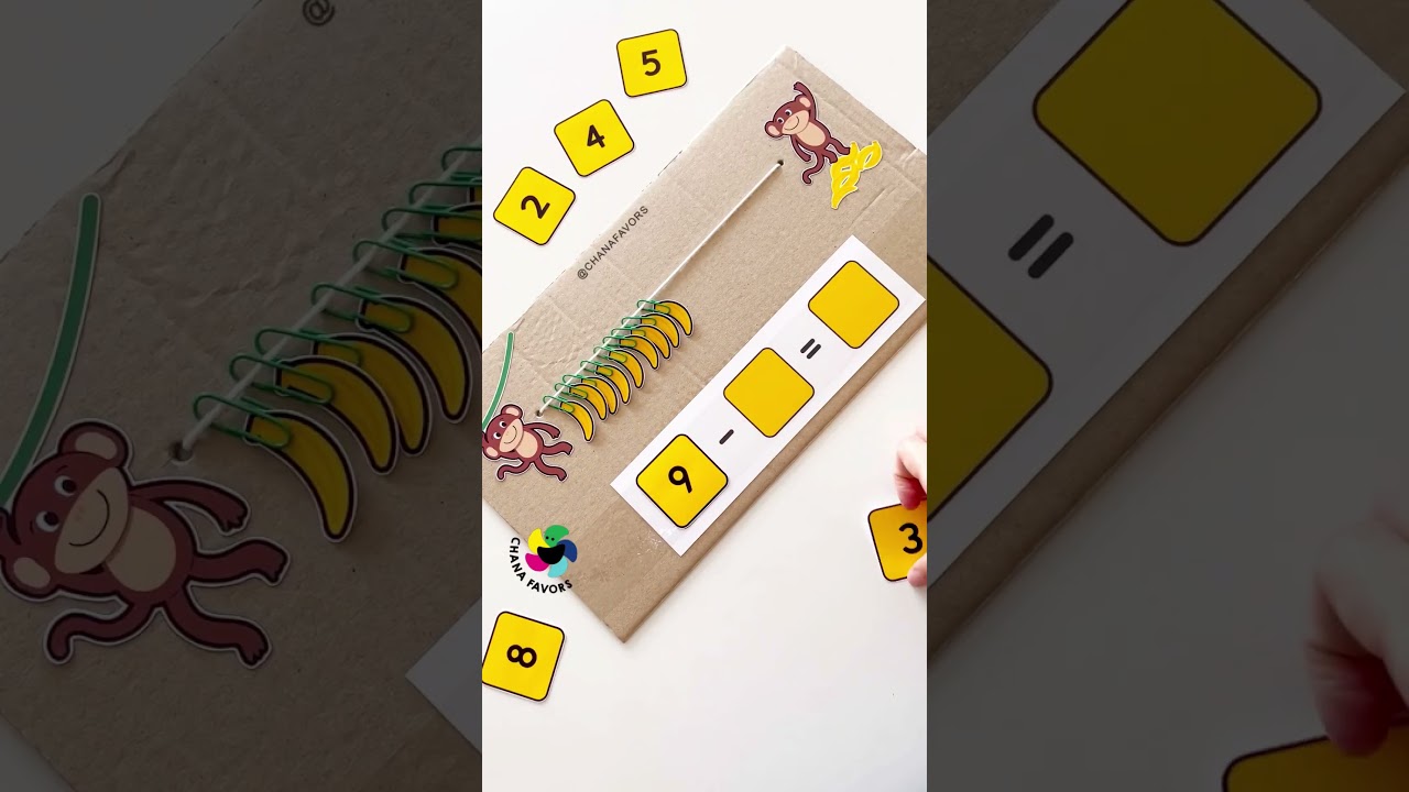 Kids Activity 🧩 | Monkey Math Adventures #printables #chanafavors #kidsactivities #addition #shorts