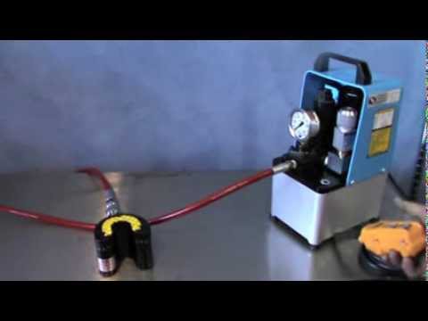 Stainelec NC-UH155 Hydraulic U-Type Jack by Nishida - Powered by Osaka Jack NEX-2EGS Pump
