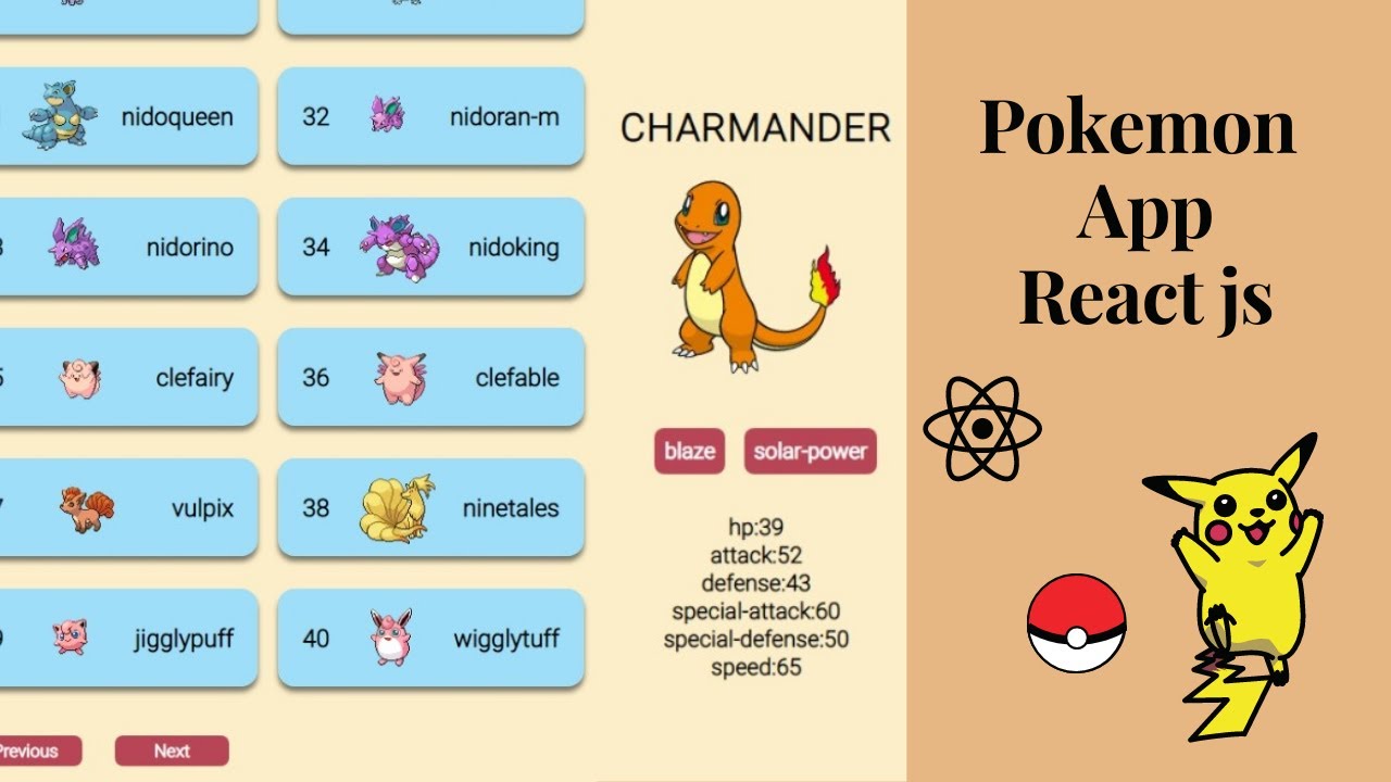 Build Pokemon App Using React Js |Pokemon Api |2022