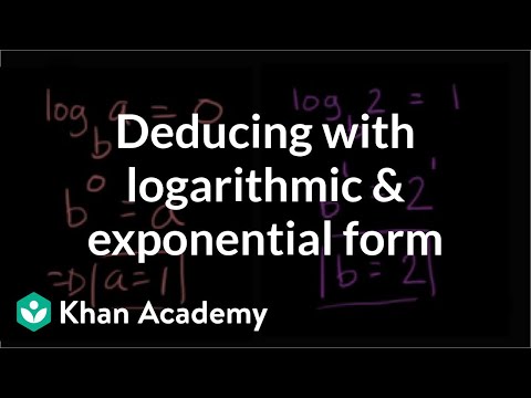 Deducing with logarithmic and exponential form Video Lecture ...