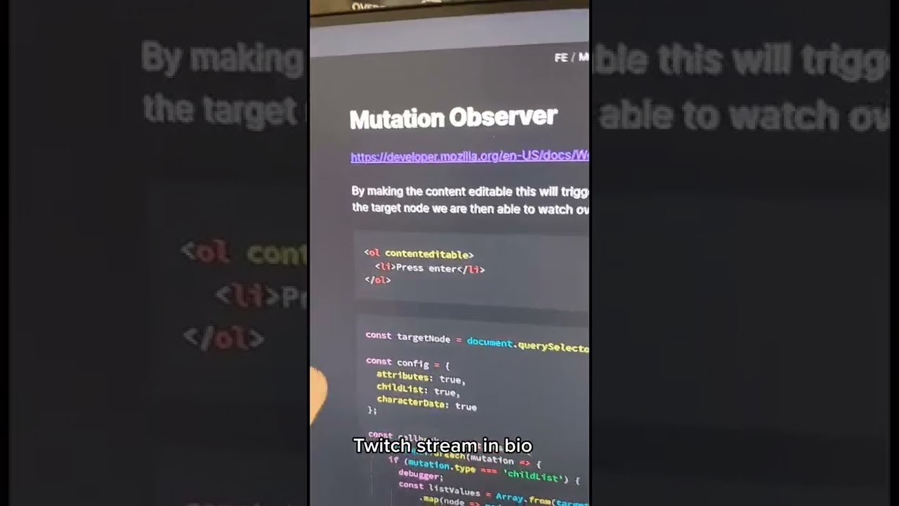 Mutation Observer in JavaScript #webdev #software #typescript #javascript #reactjs