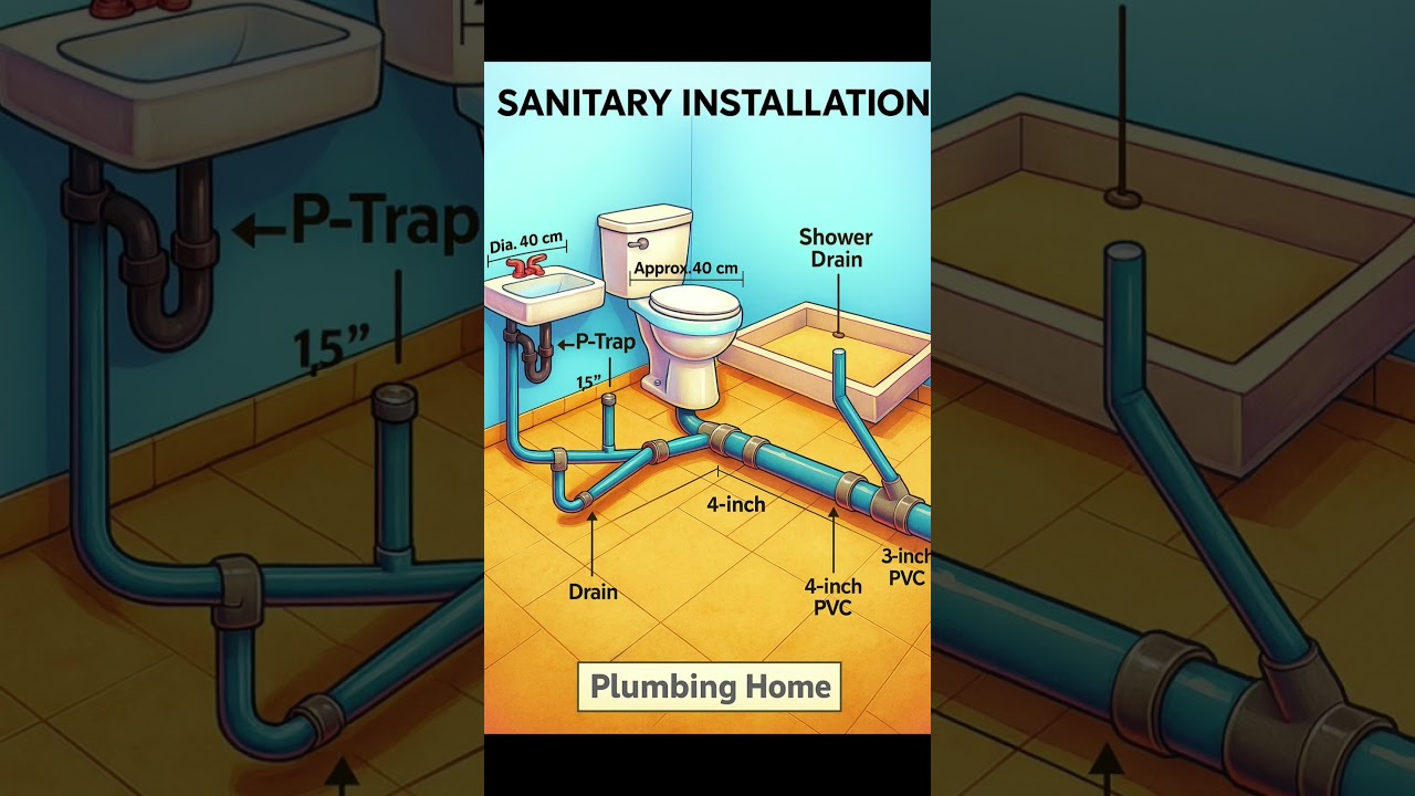 Sanitary Pipe Installations | Bathroom Pipe Installation | Basic Knowledge for Civil Engineering