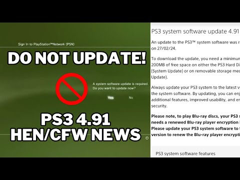 DO NOT UPDATE!!! | PS3 4.91 Official Firmware News! (4.91 HEN/CFW News)