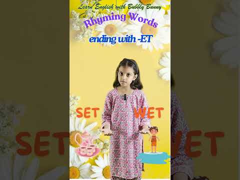 Learn Rhyming Words - SET & WET