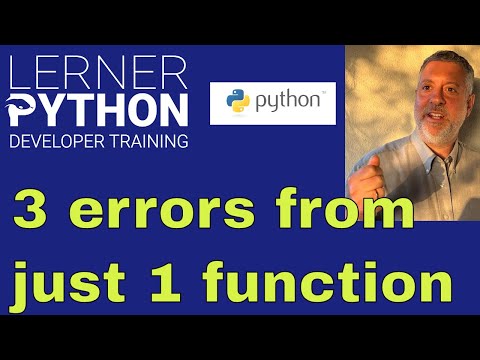 One Python function, three different errors