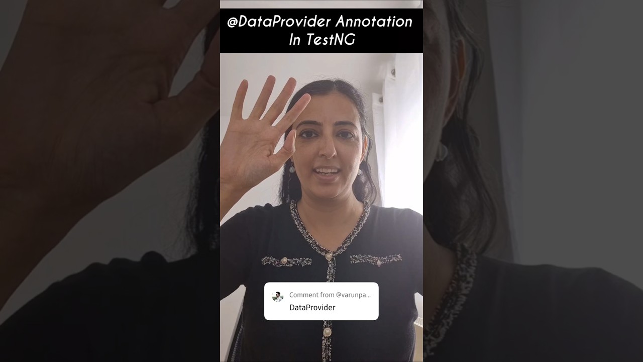 @DataProvider Annotation In TestNG Explained #DataProvider #testng #TestAutomation