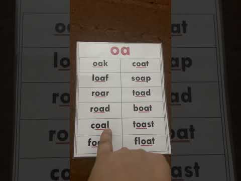 oa words || oa sound words || cvc words || oa digraph words,blending words || oa phoneme words