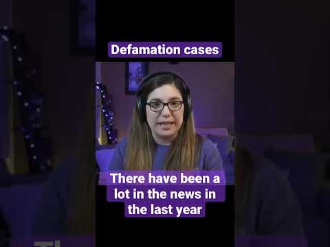 There have been a LOT of defamation cases in the news in the last year! #law #lawyer #defamation