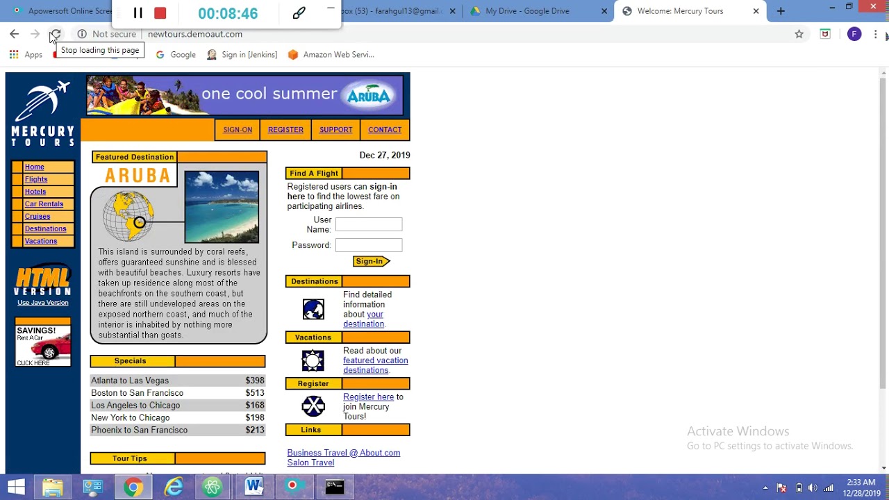 Functional test script with mocha JavaScript and selenium web driver