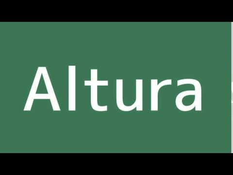 How to say Height in Spanish
