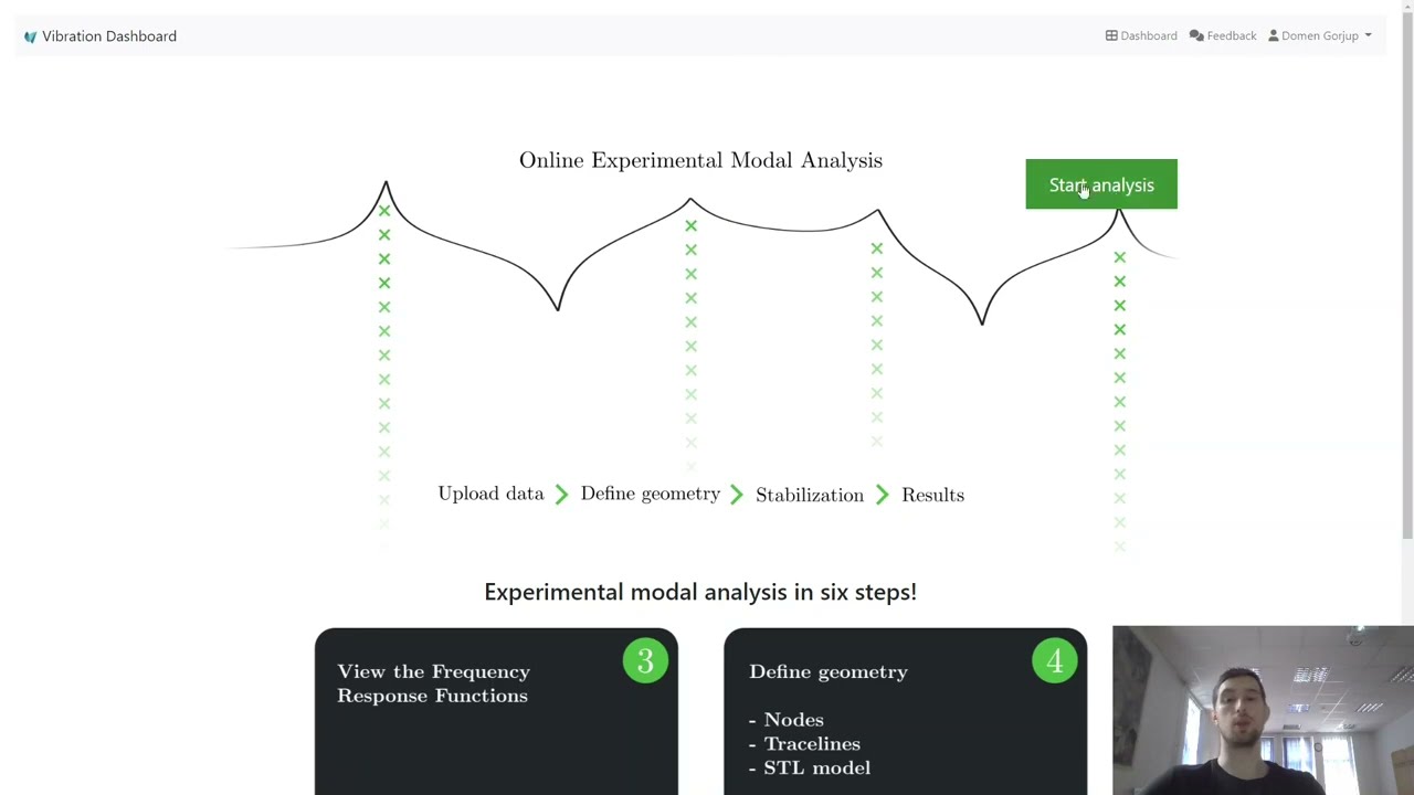 Vibration Dashboard: Short Experimental Modal Analysis example