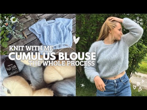 Cumulus Blouse O-neck by Petiteknit - Knit with me // Project Vlog