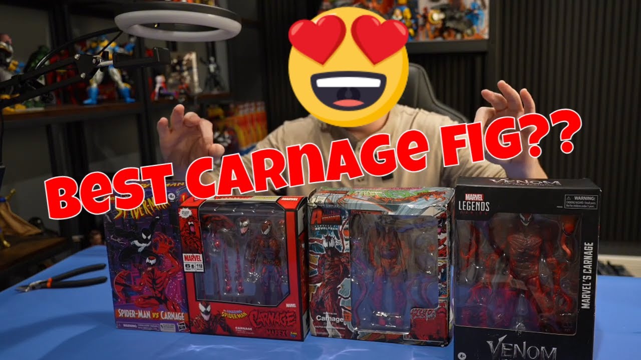 Carnage Action Figures: Mafex, Amazing Yamaguchi, & 2 Marvel Legends