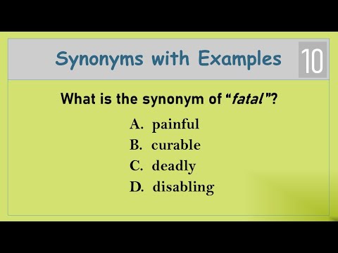 Synonyms with Examples 10 | English Vocabulary Practice Test | Test Your English Vocabulary Skills