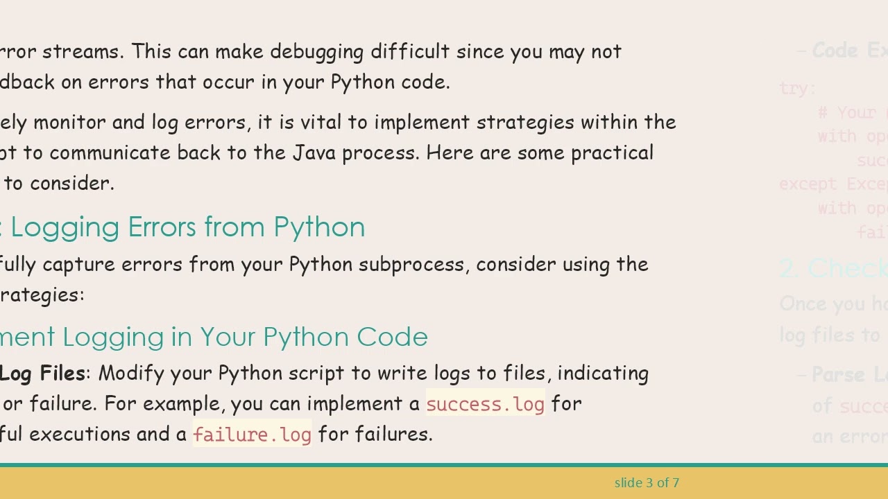 How to Capture Errors in Python Subprocesses Created by Java Runtime.exec