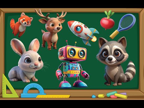 Letter - R - Learn Things and Animals that begin with Letter R - Nursery Kids and Children - English