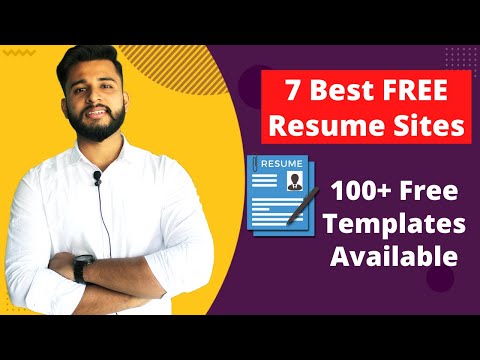 FREE Resume Building Websites | Get Resume Templates for Freshers | BY Anurag Srivastava