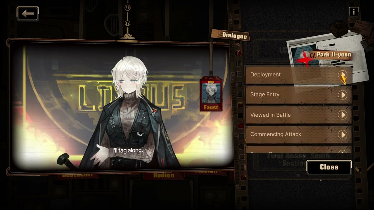 LCB Sinner (Faust) Voice Lines - Limbus Company