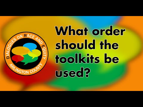 DRE: What order should the toolkits be used?
