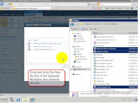 Upload multiple documents to SharePoint library - drag and drop