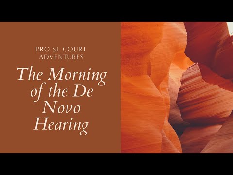 The Morning of the De Novo Hearing