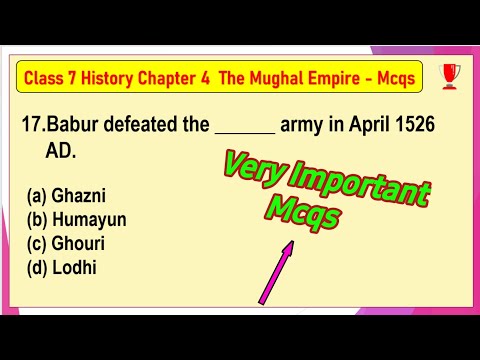 The Mughal Empire Class 7 MCQs Questions with Answers | The Mughal Empire Mcqs Question & Answers