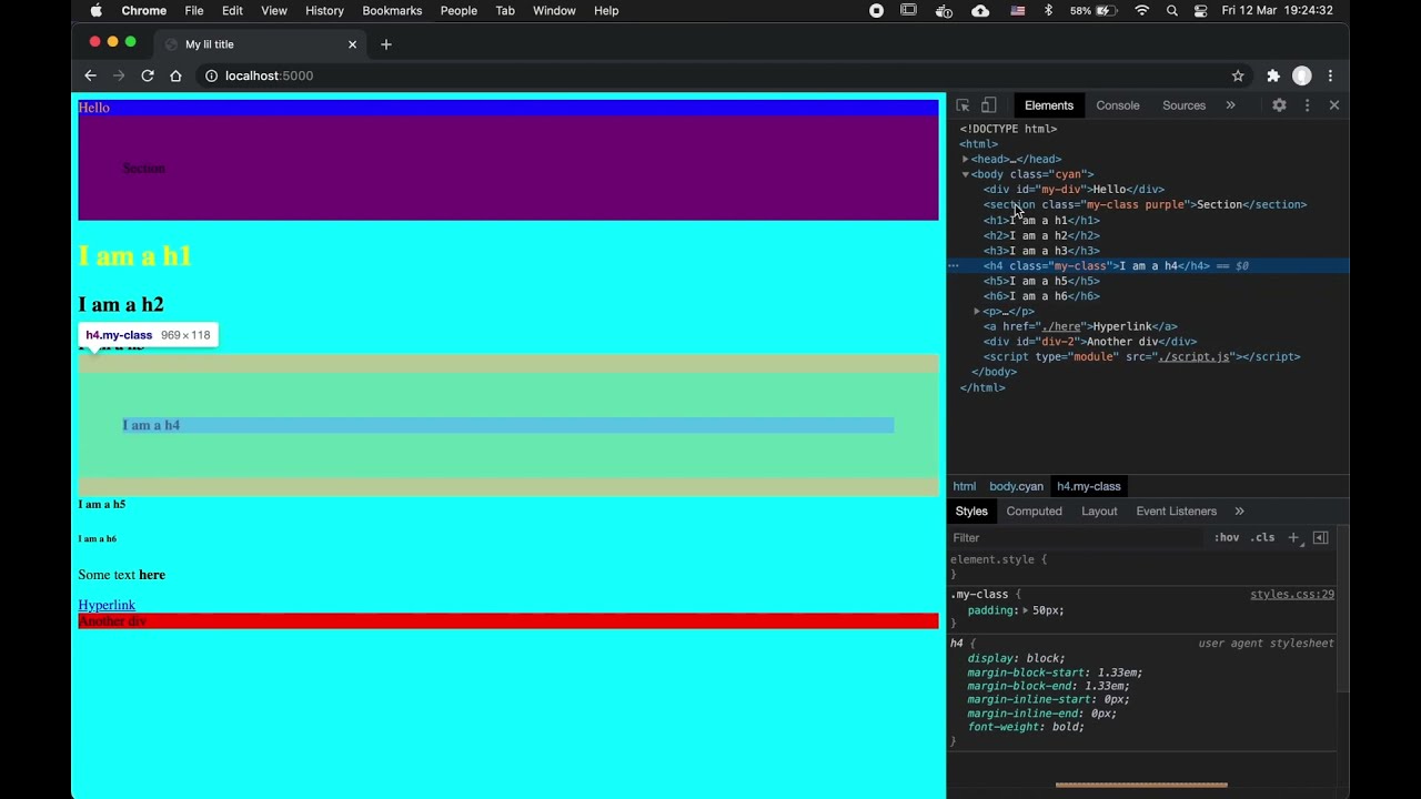 Web - DOM JS - createElement & append