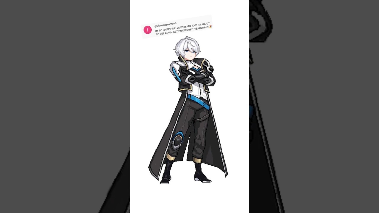 Kevin Pixel Art Speed Drawing #speedpaint #pixelart #digitalar #honkaiimpact3rd @0luminepaimon0