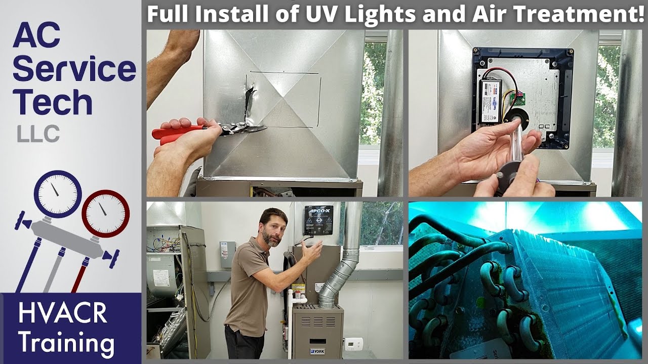 Installing a UV Light and Air Treatment System in an HVAC Unit! STEP BY STEP