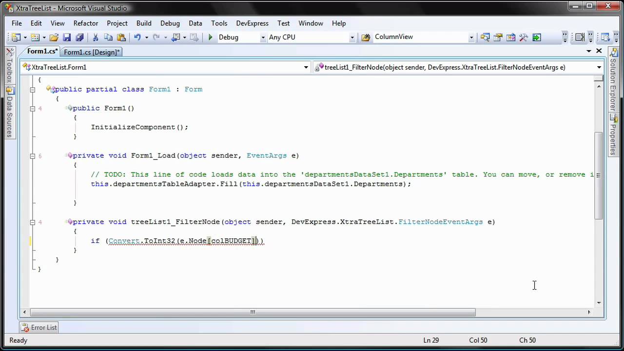 WinForms TreeList - How to Hide Specific Nodes - Tutorial