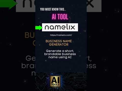Namelix - AI Tool-Business Name Ideas - StartUp tools/Business [Artificial Intelligence]
