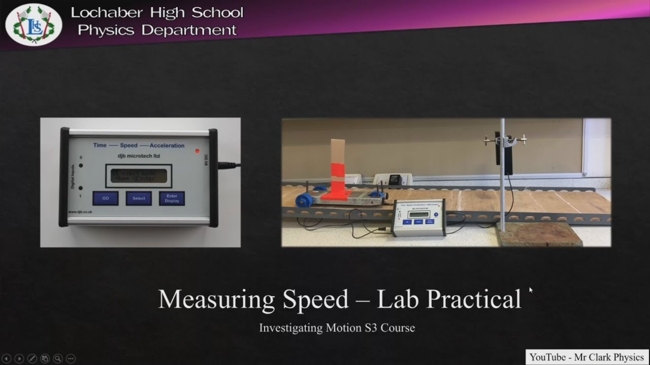 S3 Physics - Measuring speed - lesson 2.