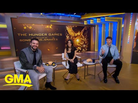 Rachel Zegler, Tom Blyth and Josh Andrés Rivera talk new 'Hunger Games' film