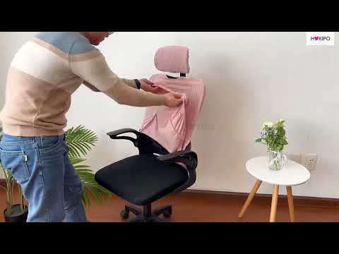 HOKIPO Office Chair Cover with Headrest Cover | Stretchable Computer Desk Chair Seat Covers