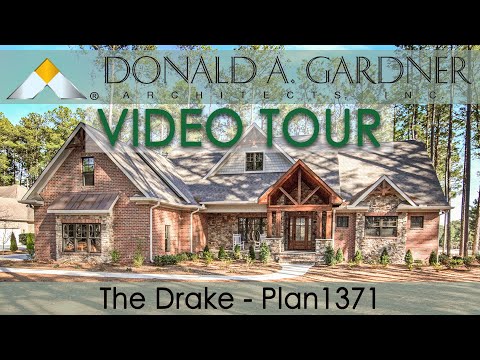 Craftsman house plan with a one-story floor plan and four bedrooms | The Drake
