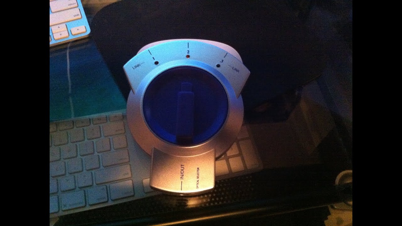 3 to 1 Way Optical TOSLINK Selector Splitter Box