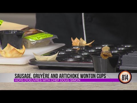 Sausage, Gruyere, and Artichoke Wonton Cups with Chef Doug Simon WTAJ Studio 814