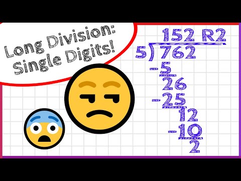 Long Division with Single Digit Divisor