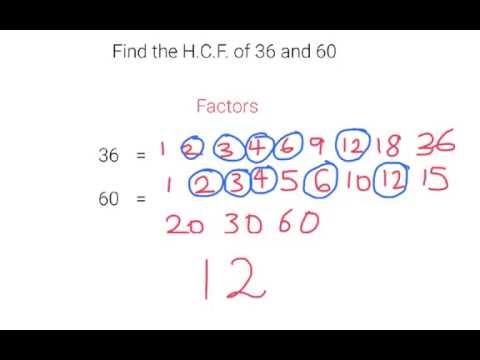 H C F and L C F of whole Numbers