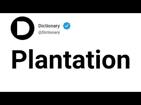 Plantation Meaning In English