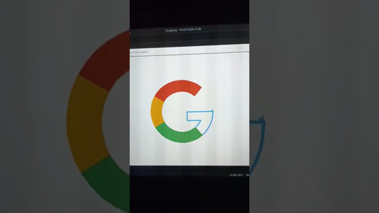 Creating the Google Logo Using Python Turtle| #youtubeshorts