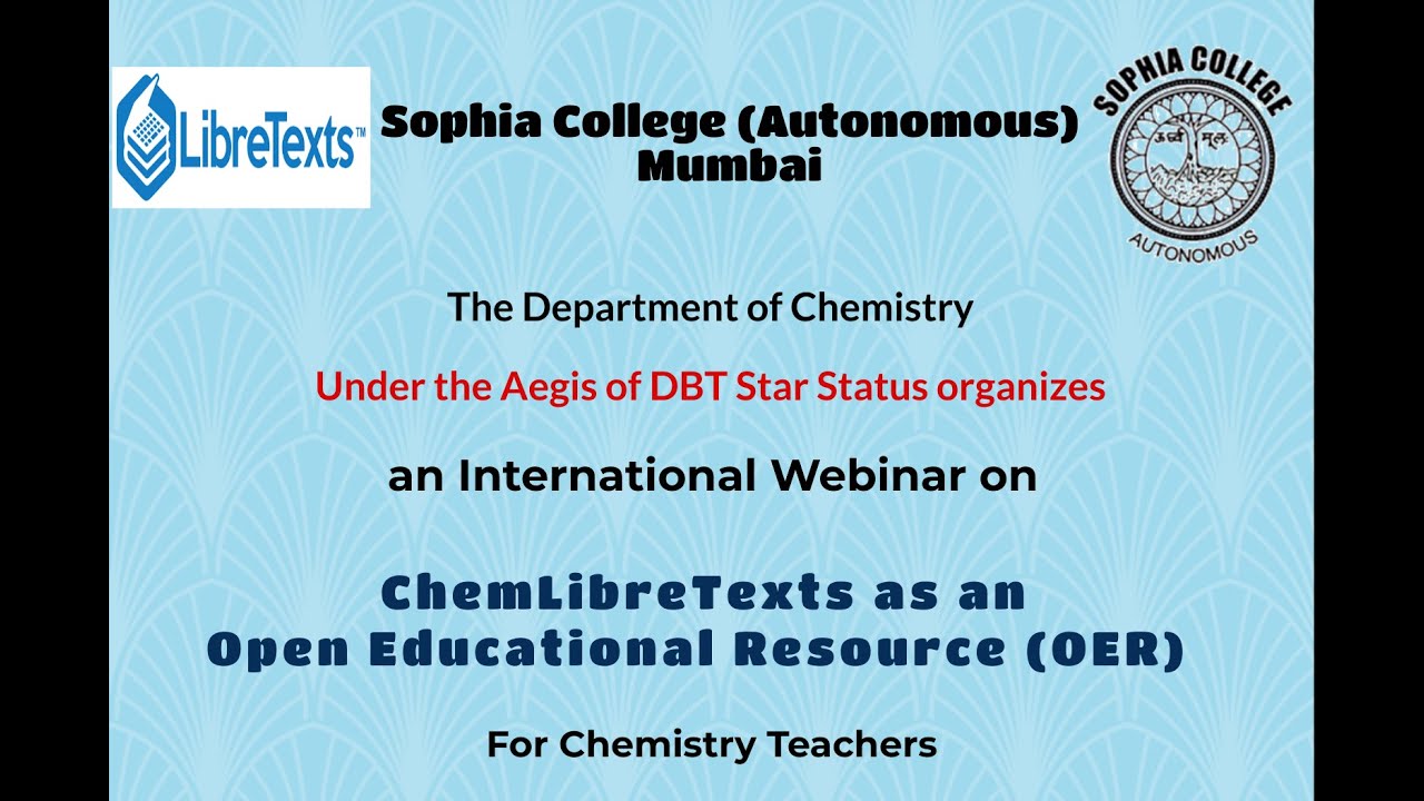 LibreTexts as Open Educational Resources - An International webinar