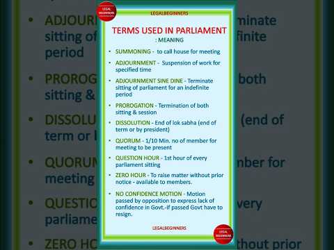 parliamentary terms| #parliament #parliamentsession #session #law #meaning #polity #politics #llb