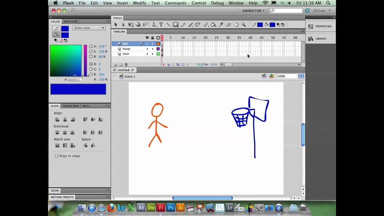 Making a Basic Animation in Flash CS5