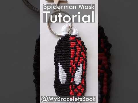 Bracelet Pattern #11291, Spiderman Mask Tutorial, Handmade spider keychain cum wristband tutorial