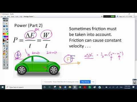 Power with Constant Velocity