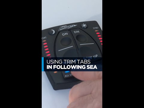 Using Trim Tabs in a Following Sea