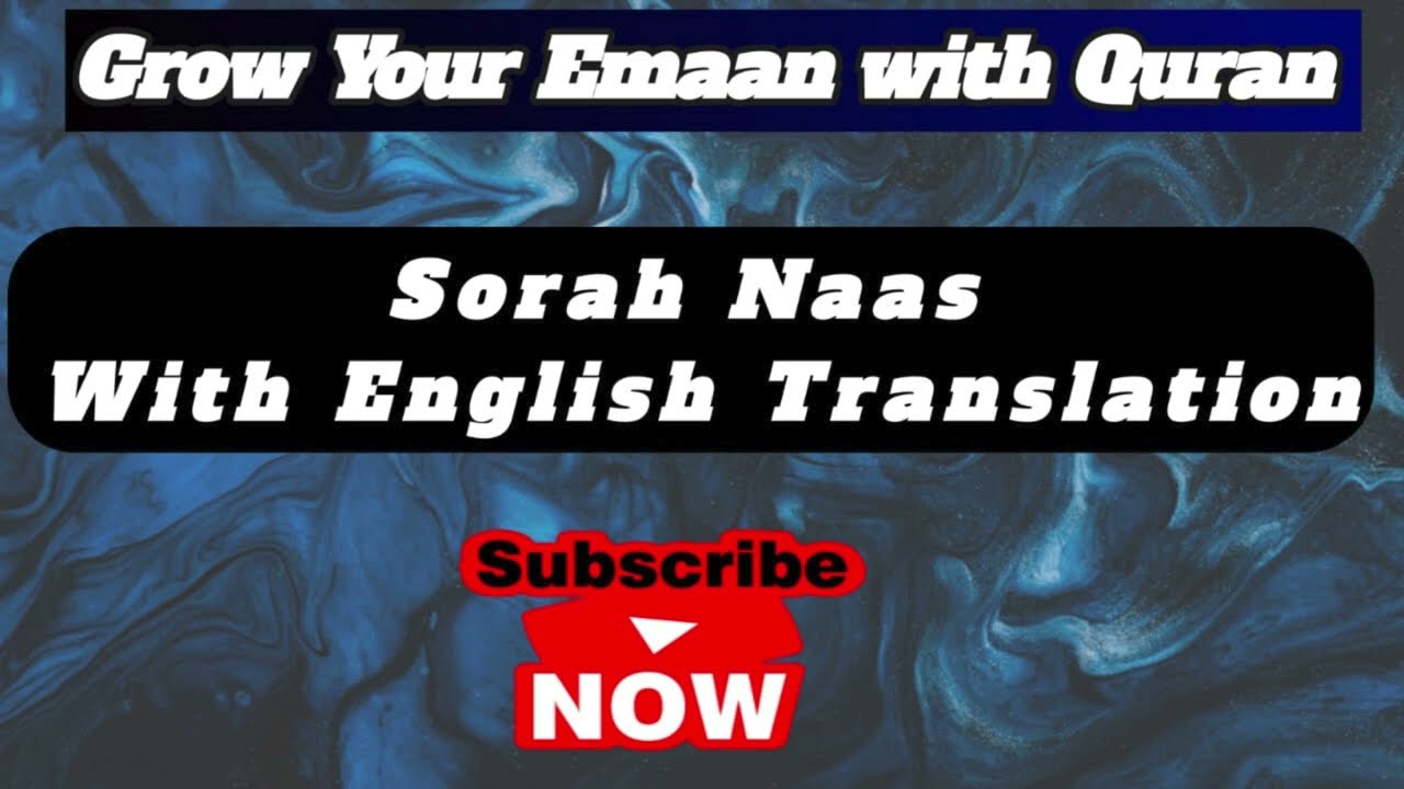 Sure here is Surah An Nas Chapter 114 from the Quran along