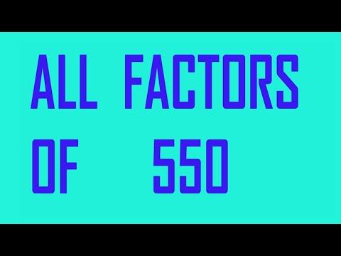 All the factors of 550 By prime factorization method